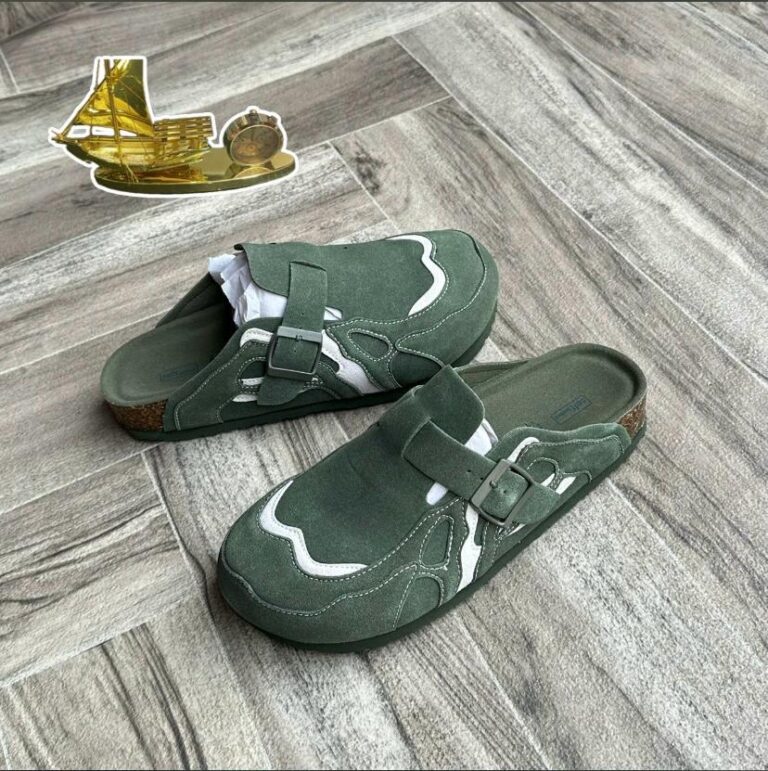 Green Suede Clogs |Arvoluxury - ArvoLuxury